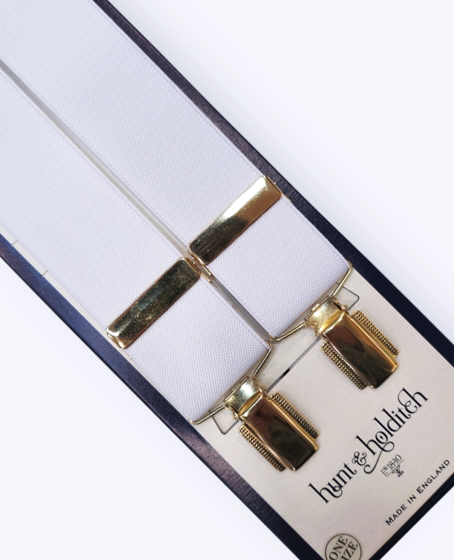 Adjustable Clip Bracers - White Gold – Blooms Menswear